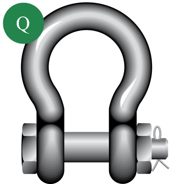 Small Dee Shackle, A Pin - Green Pin UK