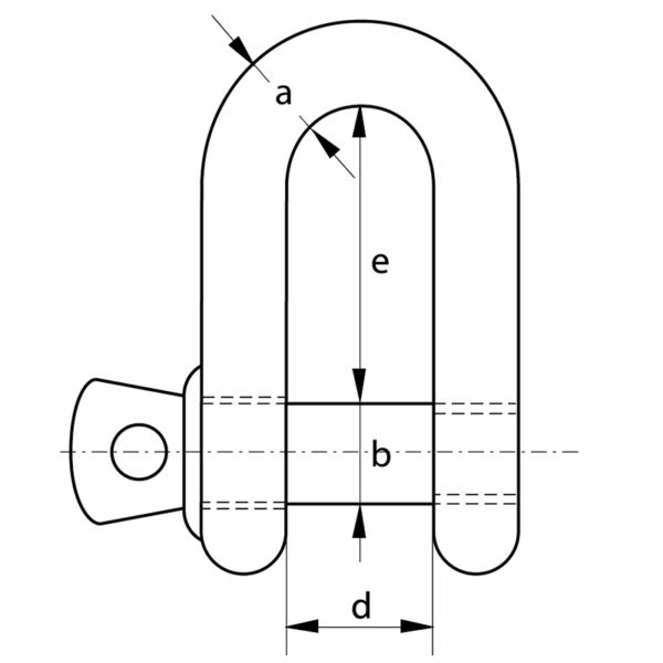 Small Dee Shackle, A Pin - Green Pin UK