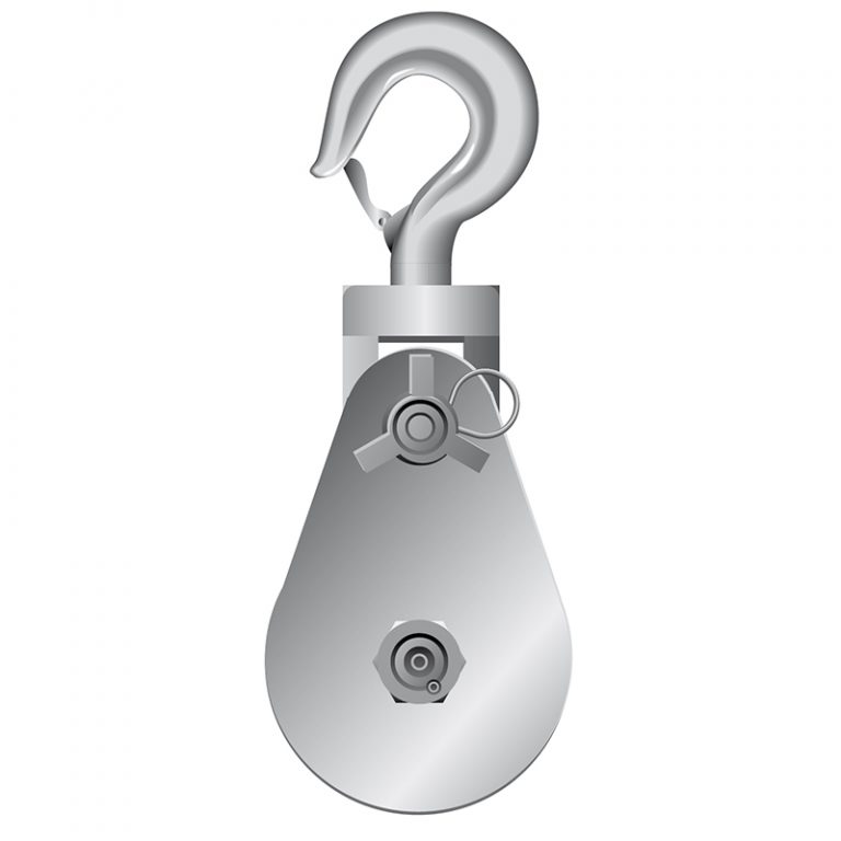 Snatch Block with Hook - Green Pin UK